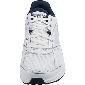 Skechers Men's GOrun Consistent-Athletic Workout Running Walking Shoe Sneaker with Air Cooled Foam, White/Navy, 7.5 X-Wide