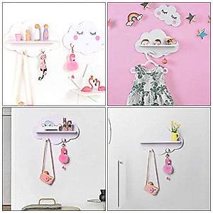 WINOMO Cloud Wall Hook Wall Key Hangers Clothes Coat Rack Hat Scarf Hook Decorative Hook for Girls Bedroom Kitchen Bathroom Entryway Balcony