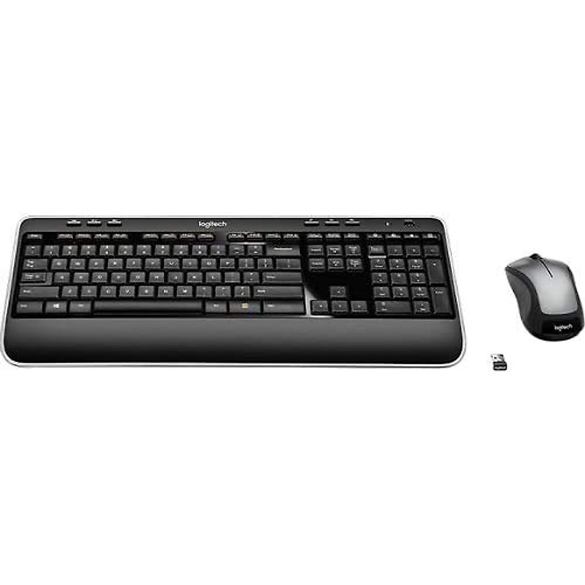 Logitech MK520 Wireless Keyboard and Wireless Mouse Combo — Full Size Keyboard and Mouse Long Battery Life Secure 2.4GHz Connectivity Black