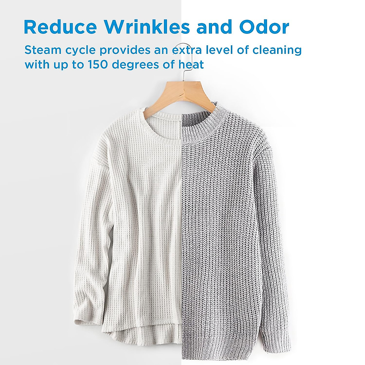 Midea MLH25N7BWW Compact Front-Load Machine, 24" Energy & Space-Saving Washer, Steam Care and Cold Wash Stackable Laundry, for Family Daily use, 2.5 Cu.ft, White