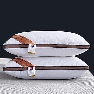 TBGFPO Long Neck Pillow Bed Sleeping Pillow Relieve Cervical Fatigue Shoulder Pain Pillow Filling Core Cotton Embroidery