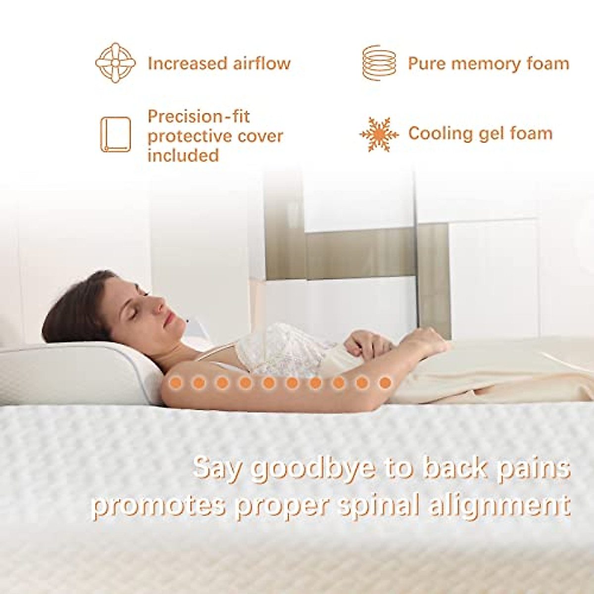 Queen Size 3 Inch Gel Memory Foam Dual Layer Enhance Cooling Mattress Topper ,Supportive & Pressure Relieving, with Breathable Bamboo Cover.