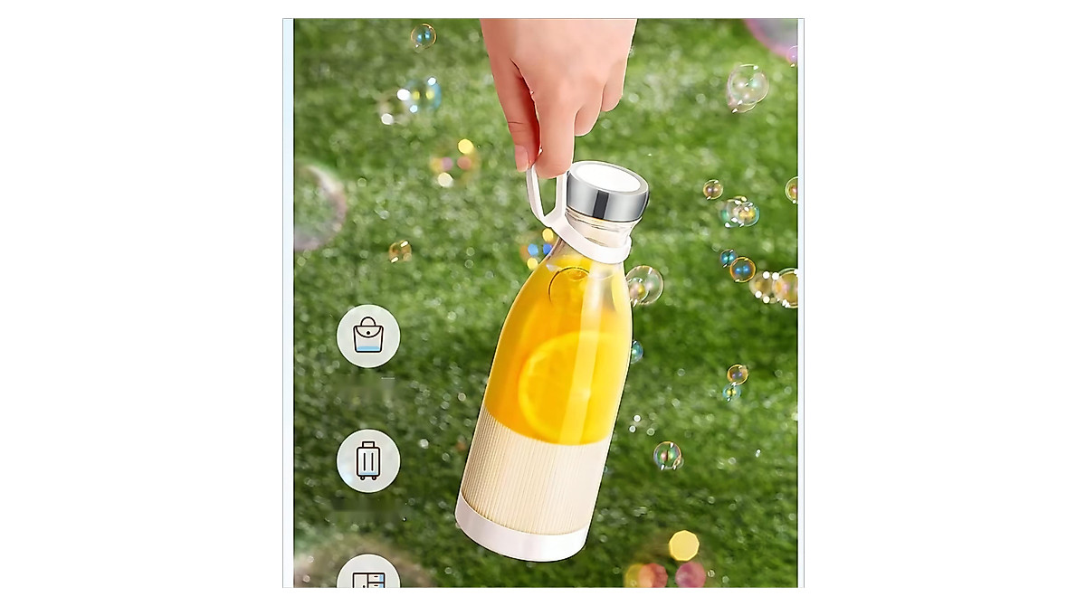 Portable Deluxe Pink Blender with USB Charging - 350ml Capacity