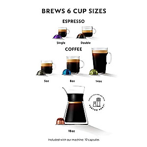 Nespresso Vertuo Next Coffee & Espresso Machine NEW by Breville, Light Grey, Coffee Maker and Espresso Machine + Nespresso Capsules VertuoLine Medium and Dark Roast Coffee, 30 Count Coffee Pods