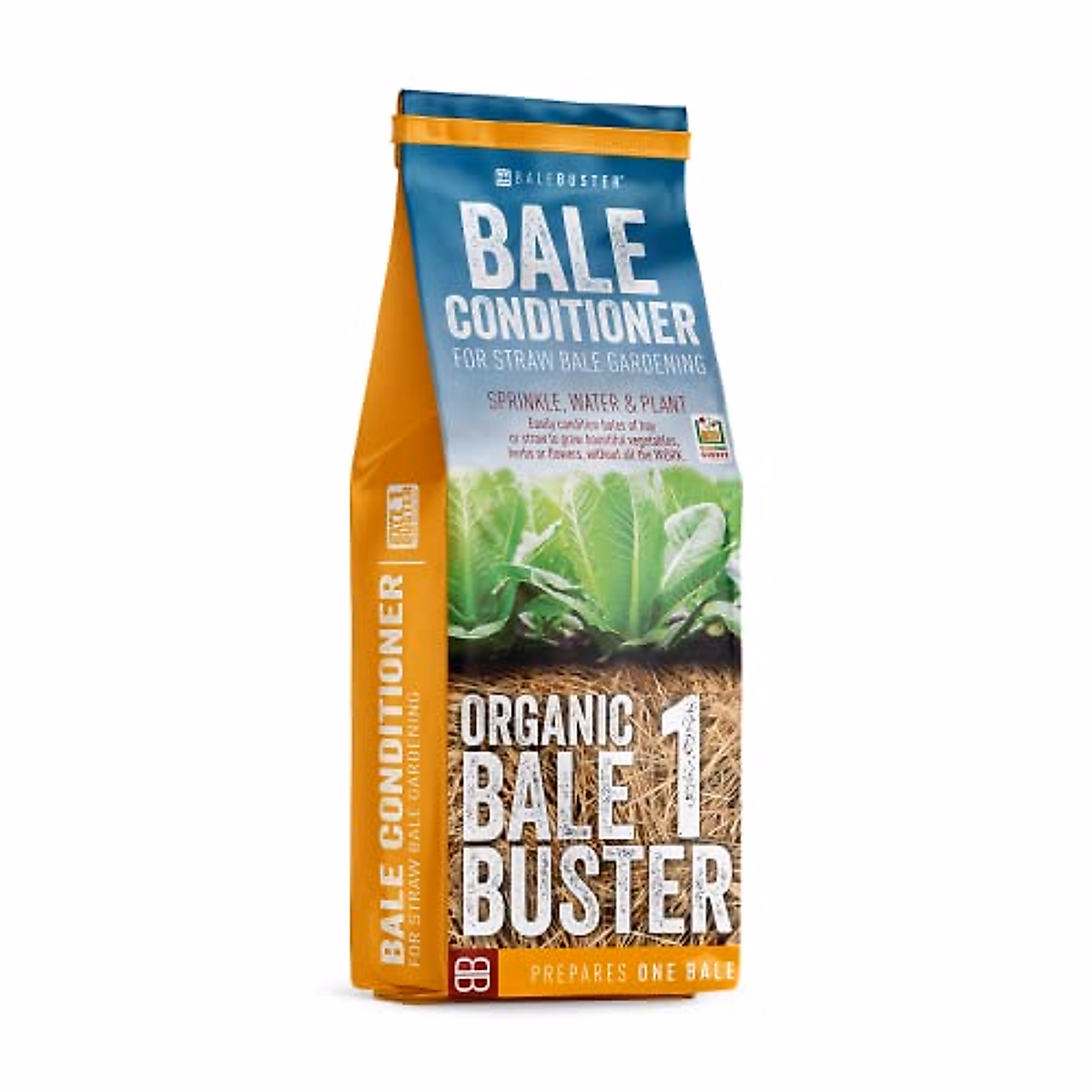 BaleBuster1 100% Organic Bale Conditioning Formula for one Bale Preparation for Straw Bale Garden and Vegetable Garden Planting