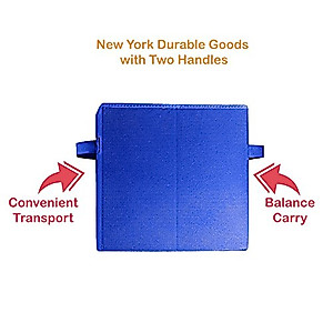 [10-Pack,Blue] Foldable Storage Cubes with Dual Handle Shelves Baskets Bins Containers Home Decorative Closet Two Handles Organizer Household Fabric Cloth Collapsible Box Toys Storages Drawer