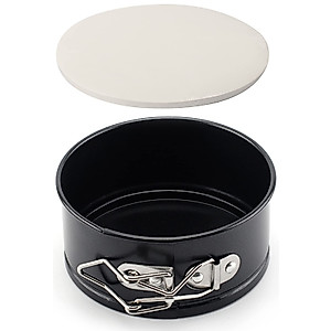 Tellshun 4 Inch Springform Pan Mini Baking Mold Round Leakproof Nonstick Removable Bottom Bakeware for Mini Cheesecakes, Pizza, and Quiches (1, 4 Inch)