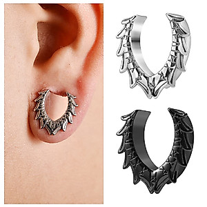 COOEAR Ear Piercing Stretchers Teardrop Notch Style Ear Gauges Expander Gift Plugs Party Tunnels Jewelry Size 0g to 1 Inch