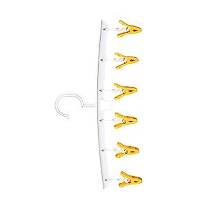 Kcjhagbd Windproof and Antiskid Rotatable Clothes Rack Underwear Hat Socks Drying Rack with Small Clip Space-Saving Clothes Rack Single-row Clothes Rack