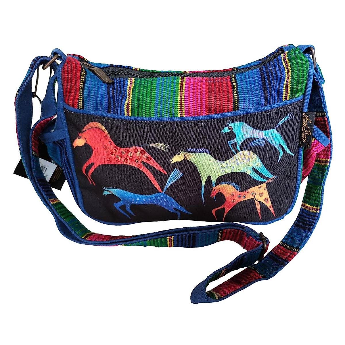 Laurel Burch Dancing Horses Crossbody Bag (Multi)
