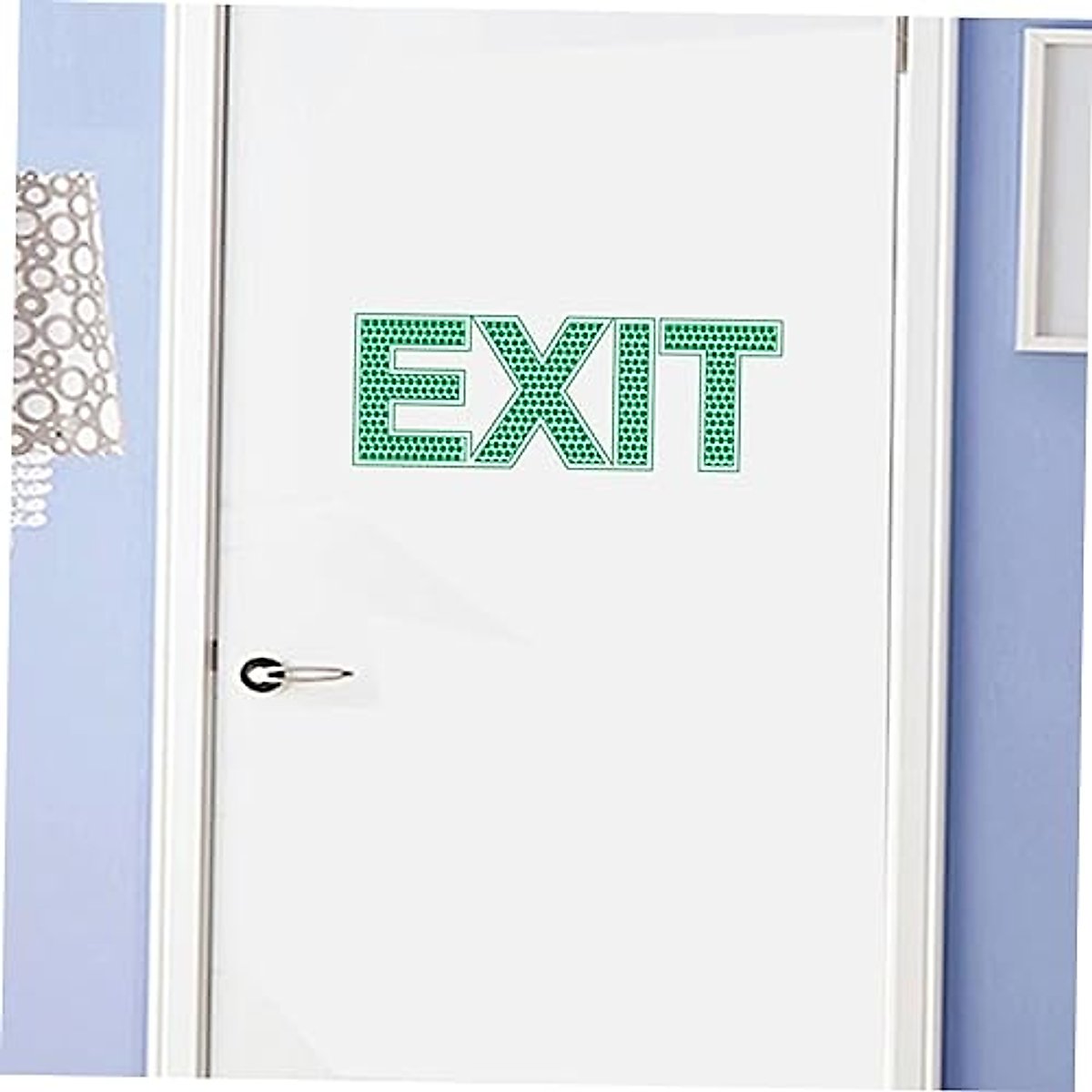 Anneome Exit Sign Sticker Exit Decal Noctilucence Exit Sign Exit Wall Decal Exit Wall Sticker Emergency Door Exit Sign Exit Photoluminescent Signs Stickers Luminous Exit Sign Emblems Green