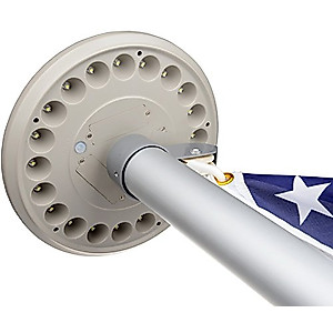 Sunnytech 3rd Generation Solar Power Flag Pole Flagpole Light,Upgraded UFO Design,Advanced Sensor,Enhanced Solar Batteries Panels,Waterproof Protection,Intelligent Self-Charging Auto Active