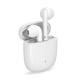iKF Find Pro Wireless Earbuds Built-in Mic,Waterproof Bluetooth 5.0 in-Ear Headphones with Charging Case, Volume Control Stereo TWS Earphones for Sport (White)…