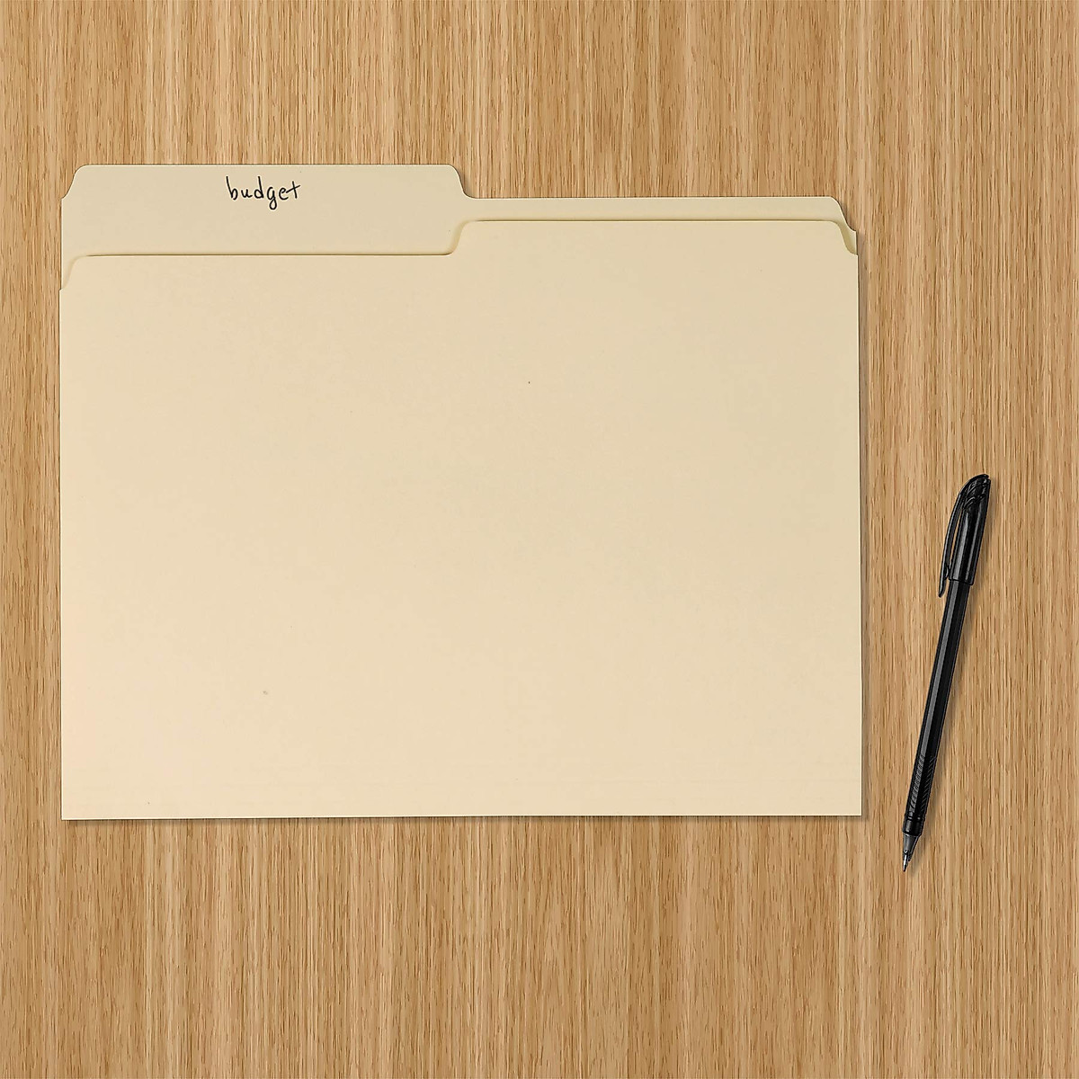 Amazon Basics File Folders - 1/2 Tab, Manila, Letter Size, 36-Pack
