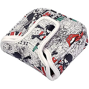 GOOACTION Golf Club Mallet Putter Cover Magnetic Closure Red British England UK Flag Pattern Synthetic Leather Creative Golf Putter Headcover