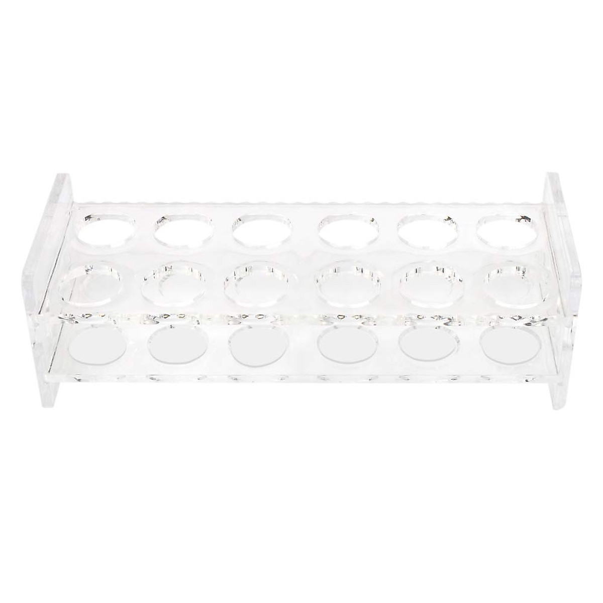 Allure Maek 12 Round Holes Shot Glasses Holder Acrylic 3 Rows Wine Glass Cup Rack Organizer Drinkware for Barware, Shot Glass Display,Bar Exhibition Party Festival (Acrylic)