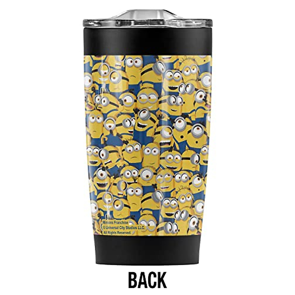 Logovision Minions OFFICIAL Group Pattern Stainless Steel 20 oz Travel Tumbler, Vacuum Insulated & Double Wall with Leakproof Sliding Lid