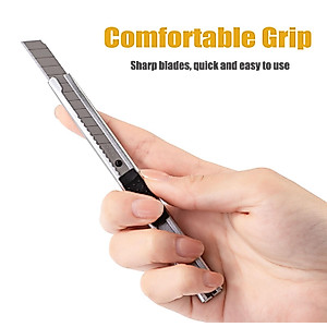 34 Pack Craft Knife, Utility Knife Box Cutters with 30 PCS Spare Exacto Knife Blades Kit for Office, Home, Paper Knife, Arts Crafts, Scrapbooking, Hobby