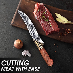 Golden Bird 5.7" Viking Knife & 7.8" Feather Knife