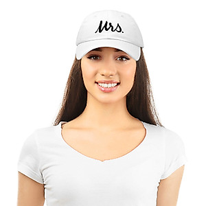 DALIX Mr and Mrs Baseball Cap Matching Couples Hat Set in Black White