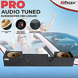 Bbox Dual Sealed 10 Inch Subwoofer Enclosure - Accu-Tuned Sealed Subwoofer Boxes & Enclosures - Subwoofer Box Improves Audio Quality, Sound & Bass - Fits 2004 - 2008 Ford F150 Super Crew / Super Cab