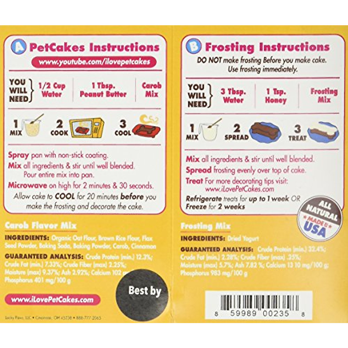 Petcakes Birthday Cake Kit For Dogs, 7" x 4.5" x 3"