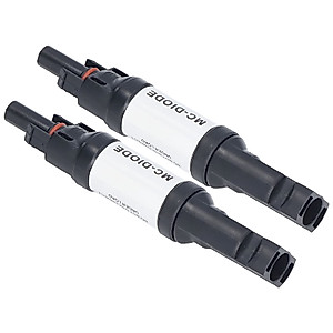 Gugxiom Solar PV Fuse Connector, IP68 Waterproof 1000V in Line Fuse Holder for Solar Panel Connection, Male Female with 1 Built in Fuse(15A)