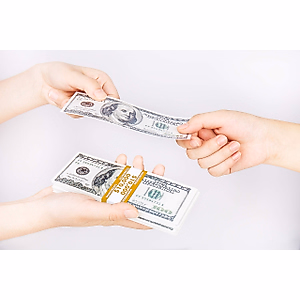 Money Bands - 400 Pack Currency Straps - Vibrant Colors Coded Bank Standard Money Wrappers with Self Sealing - 10 Different Denominations Including Blank Money Straps 7.50 x 1.25 Inches (400 Pack)