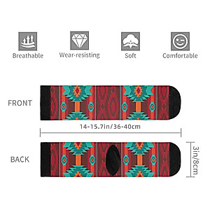 Colorful Southwest Southwestern Abstract Novelty Socks for Women & Men