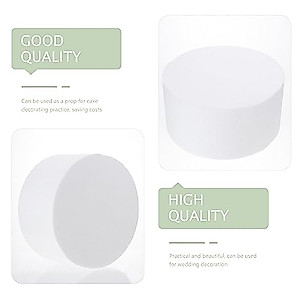 Abaodam 4pcs Cake Embryo Model Foam Cake Model Cake Foam Cake Decorating Stand Cilindros Para Decoraciones De Fiestas Piec Cake Decorating Model Foams With Cover White Decorative Frame