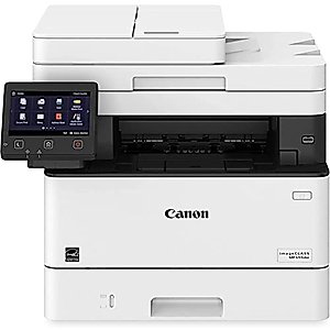 Canon imageCLASS MF455dw All-in-One Wireless Monochrome Laser Printer, White - Print Scan Copy Fax - 40 ppm, 600 x 600 dpi, 1GB Memory, Auto 2-Sided Printing, 8.5x14 Legal, 5" Touch Panel, Ethernet
