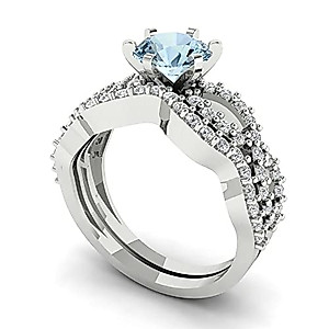 1.50 ct Cushion Cut Solitaire Natural London Blue Topaz Art Deco Statement Wedding Classic Ring 18K Yellow Solid Gold