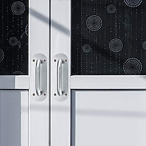 2 Pcs Stainless Steel Push Pull Door Handles, Barn Door Pull Push Sliding Door Handles with Back Plates for Kitchen Wardrobe Cupboard Cabinet Closet Shed Gate Door Handles - 200x65mm/7.9x2.6inch