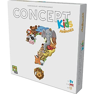 Concept Kids Animals - Cooperative Animal Guessing Game for Children! Fun Family Board Game for Kids & Adults, Ages 4+, 2-12 Players, 20 Minute Playtime, Made by Repos Production