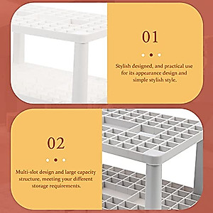 Wakauto Desktop Organizer Shelf 2Pcs Paint Brush Holder 72 Hole Pencil Makeup Brush Holder Desk Stand Organizer Holding Rack for Paint Brushes Pens Make Up Brush Holder