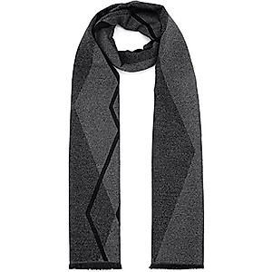 Zando Winter Scarf Cashmere Scarf Buffalo Plaid Scarf Christmas Scarves Men's Cold Weather Scarves Neck Scarf for Men Black Scarf Wool Scarf Warm Scarf