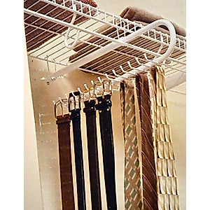 Rubbermaid FastTrack Tie & Belt Holder, White (FG3R14FTWHT)