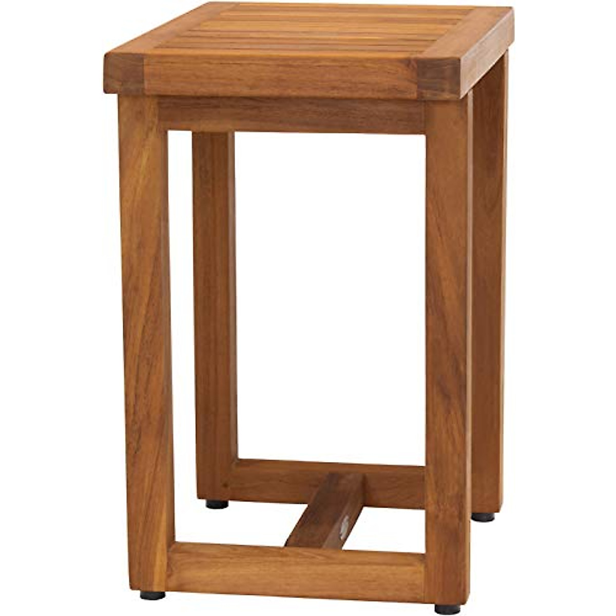 AquaTeak 18" Spa Teak Shower Bench with Elevated Height