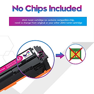 ONLYU Compatible Toner Cartridge Replacement for HP 204 204A CF510A CF511A CF512A CF513A Pro MFP M180nw M180n M181 M181fw M154a M154nw Printer (Black, Cyan, Yellow, Magenta, 4-Pack)