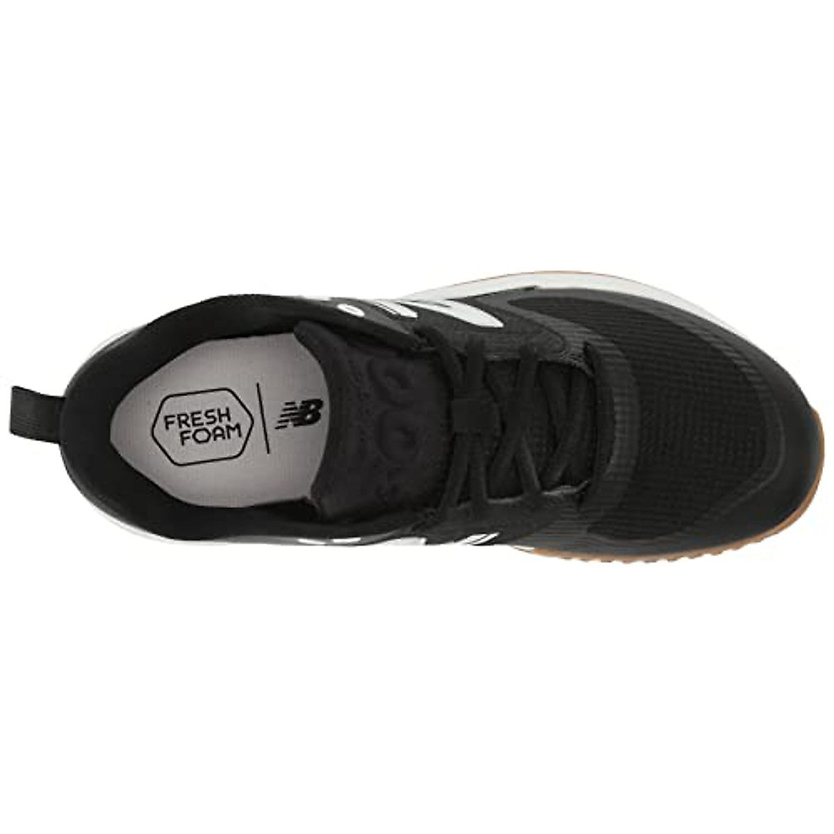 New Balance Men's Fresh Foam 3000 V6 Turf-Trainer Baseball Shoe, Black/White/Gum, 10.5