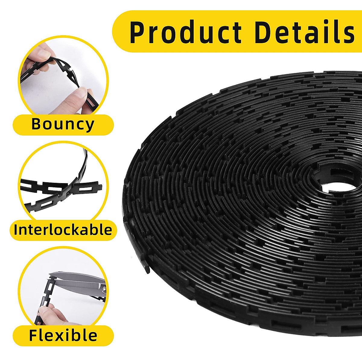 codree 50 FT Plastic Chain Lock Tree Tie-1/2 Inch Wide Adjustable Tree Support Straps for Staking-Flexible Reusable Cable Plant Tree Ties for Leaning Tree Garden Accessories