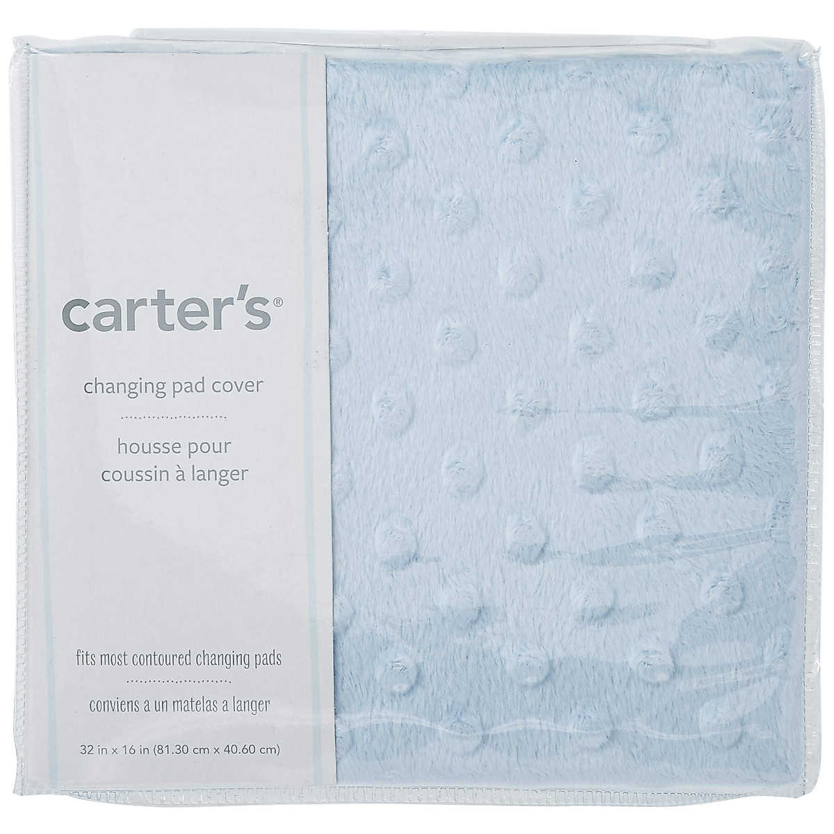 Carter's Changing Pad Cover Plush Velboa Bubble Dot - Sage