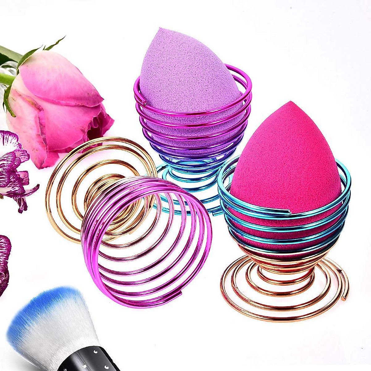 Beauty Sponge Holder Makeup Egg Storage Rack Powder Puff Display Stand Makeup Sponge Organizer Makeup Sponge Drying Stand, Black