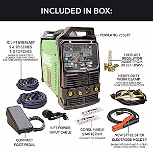 2021 PowerTIG 325EXT 320amp DIGITAL AC/DC TIG Stick Pulse welder 220 Volt Inverter-Based AC DC