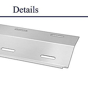 Folocy 16 7/8" x 6 9/16" BBQ Gas Grill Replacement Parts, Stainless Steel Grill Heat Plates Shield Heat Tent Burner Cover for Ducane 30400040, 30400042, 30400043, 30400045, 30558501, S5200, 3-Pack