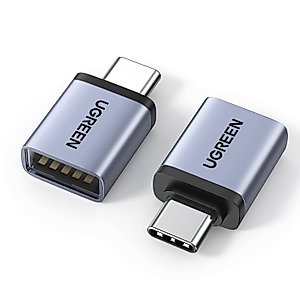 UGREEN USB to USB C Adapter 10Gbps,2 Pack USB C to USB Adapter USB C 3.2 Gen 2 Male to USB A Female Adapter Compatible with iPhone 15 Pro/Samsung/MacBook Pro/Air/iPad Pro,Thunderbolt 4/3,Gray