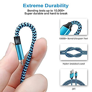 Android Charger Micro USB Android Charger Cable Single Port Wall Charger Block Phone Plug 6FT Charging Cord for Samsung Galaxy S7 S6 Edge/Active/S5 S4 S3 S2, Note 6 5 4,A10 J8 J3V J7V J7 J3 J6 J5 J2