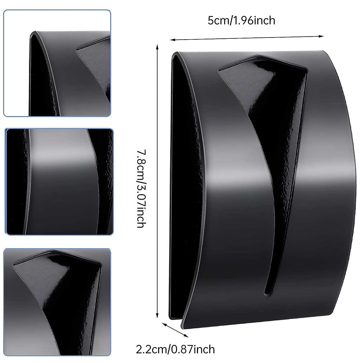 NANASO 4 Pcs Kitchen Towel Holder Grabber Self Adhesive, Stainless Steel Kitchen Dish Towel Hook,Wall Mount Non-Drilling Hand Towel Hanger Towel Holders for Bathroom Kitchen Cabinet