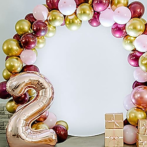 7.5ft White Round Backdrop Cover Suitable for 7.5ft Circle Stand,Pure White Spandex Wrinkle Free Birthday Party Wedding Photography Circle Backdrop Cover Arch Background