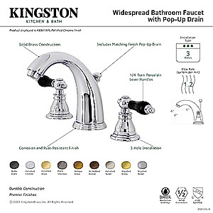 Kingston Brass KB988AKL Duchess Widespread Bathroom Faucet, Brushed Nickel
